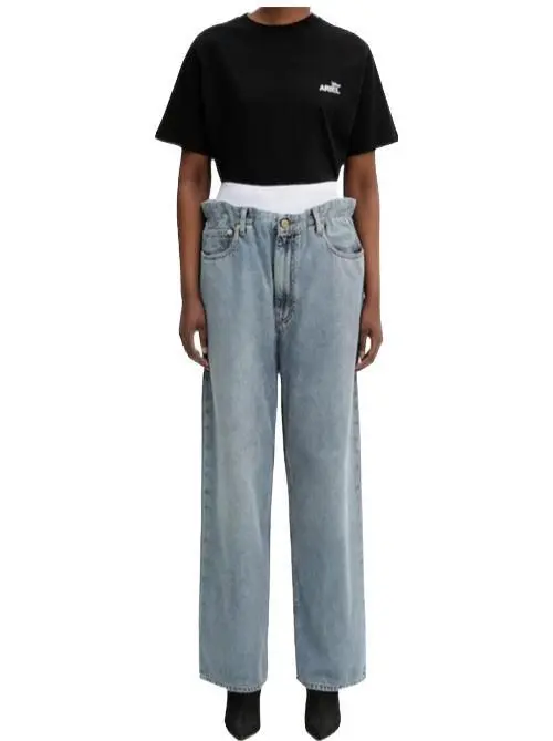 DARKPARK Full Length Straight Leg Jeans - Gray