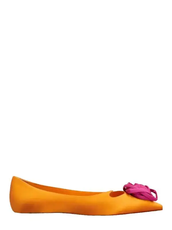 ROGER VIVIER Rose Ballerinas In Satin - Orange, Pink