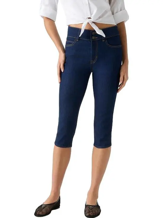 Guess Lily Denim Capri Pants - Rinsed Wash