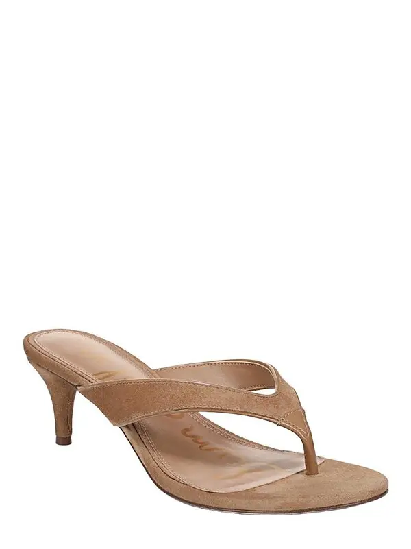 Sam Edelman Amie Kitten Heel Sandals - Cyprus Tan