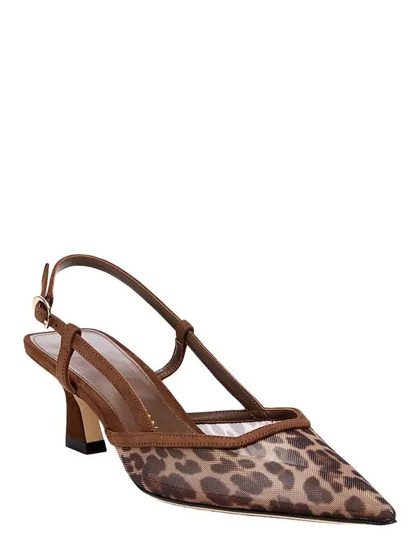 STUART WEITZMAN Vinnie Slingback Pumps - Classic/cigar