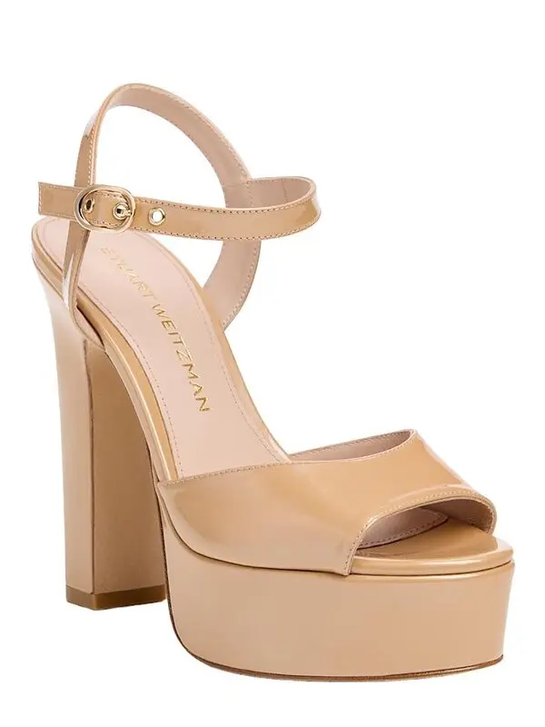 STUART WEITZMAN Reade Platform Sandals - Adobe