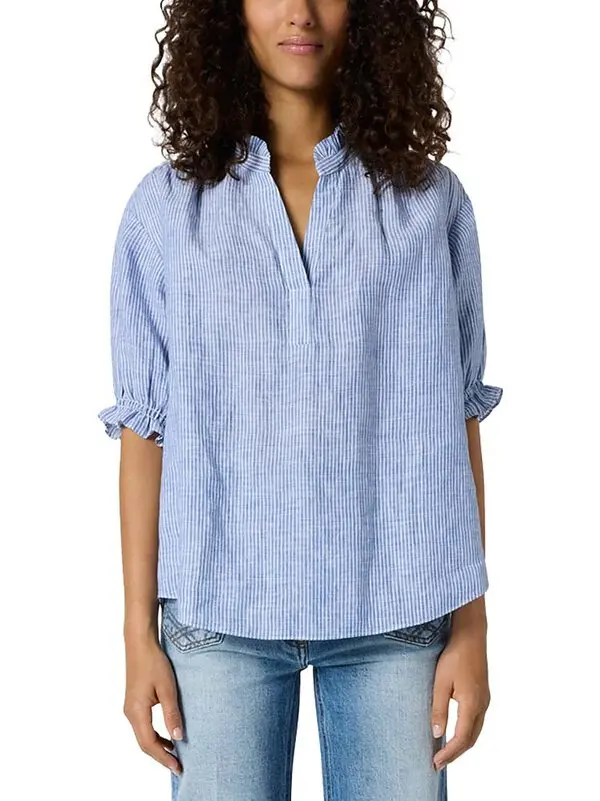 Gerard Darel Cezia Linen Blouse - Blue