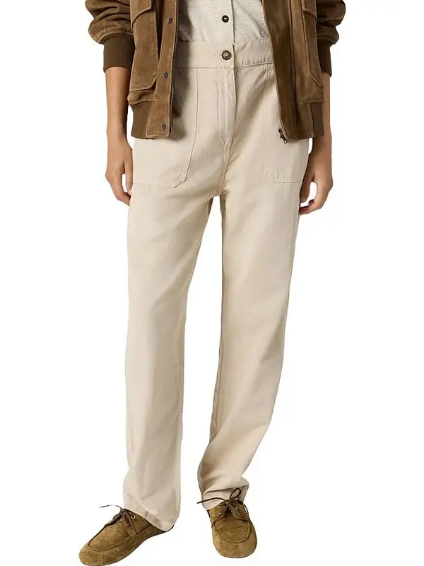 Gerard Darel Audette Straight Leg Pants - Sand