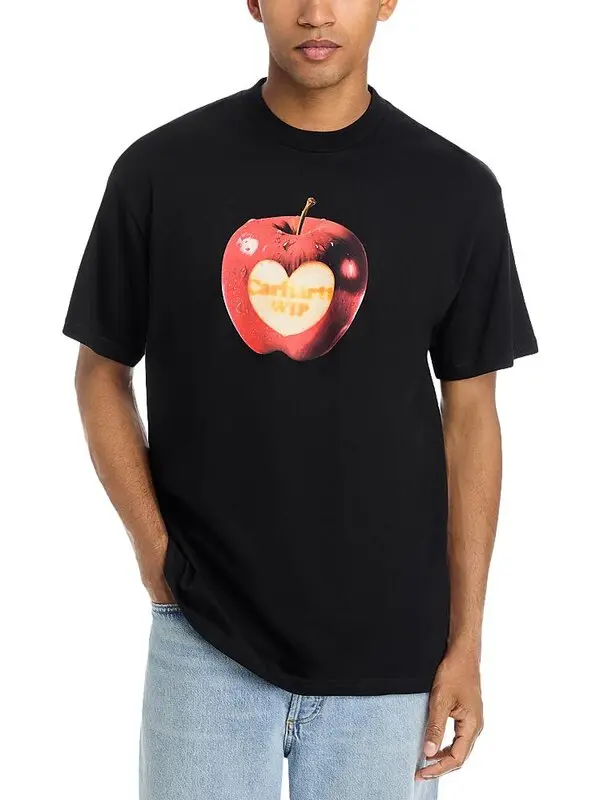 Carhartt Work In Progress Spoiled Apple Logo Graphic T-shirt - Black