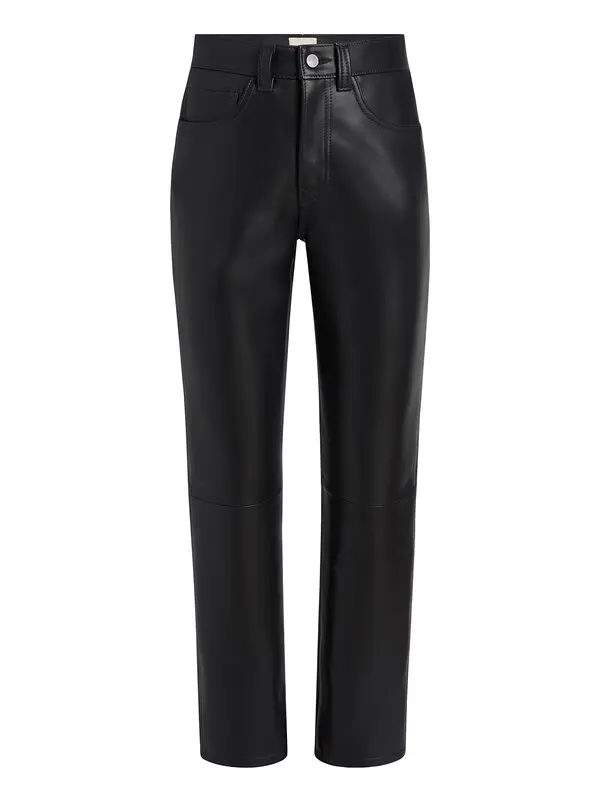 Khaite Callum Leather Pants - Black