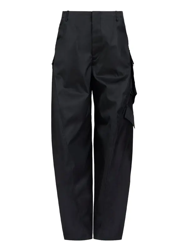Alaïa Taffeta Cargo Trousers - Black