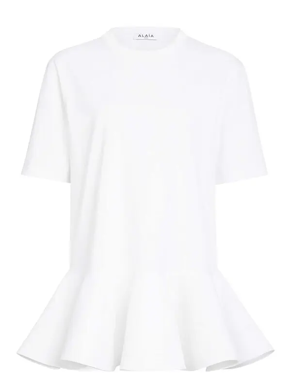 Alaïa Cotton Crinoline T-shirt - White