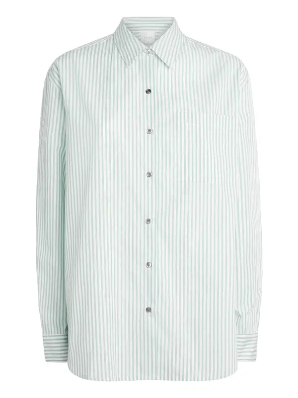 LESET Striped Cotton-blend Shirt - Green