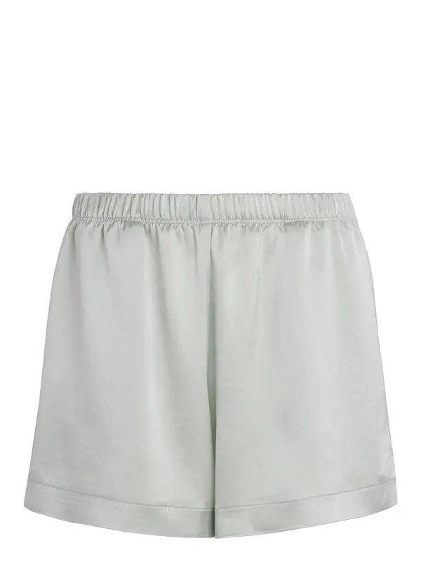 LESET Satin Barb Shorts - Green