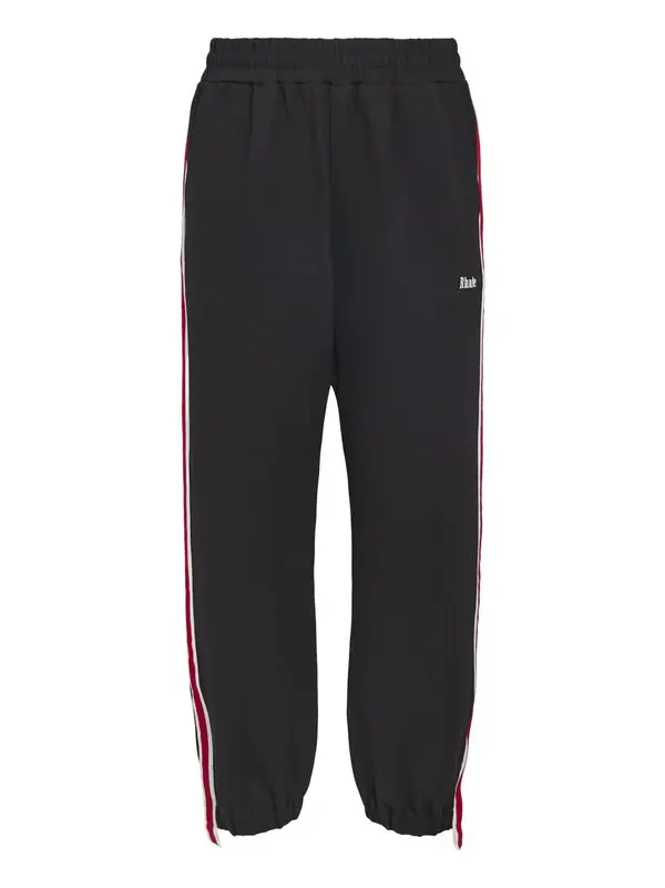Rhude Cotton-blend Hamptons Track Sweatpants - Black
