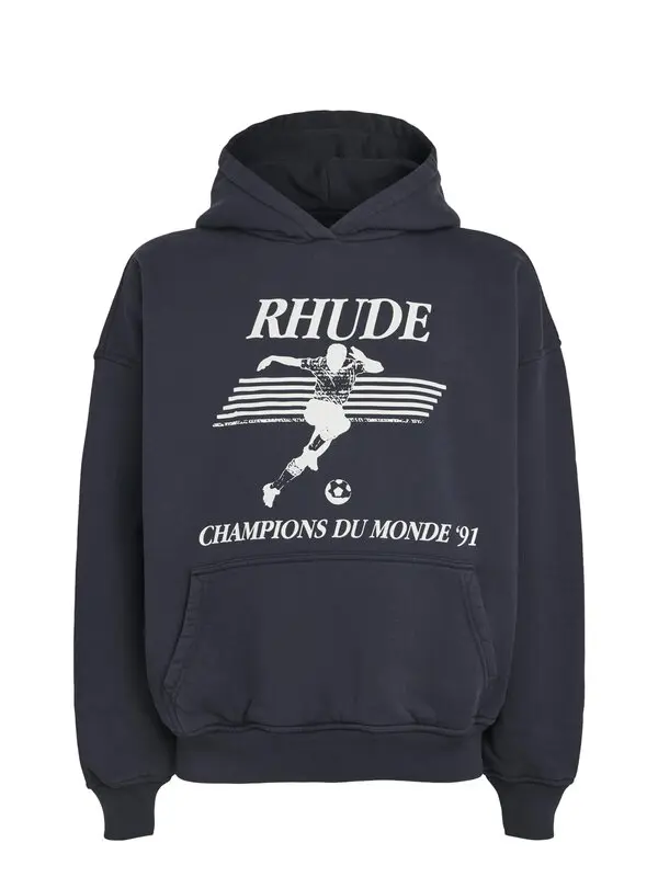 Rhude Set Piece Printed Hoodie - Black