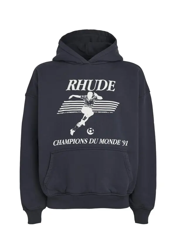 Rhude Set Piece Printed Hoodie - Black
