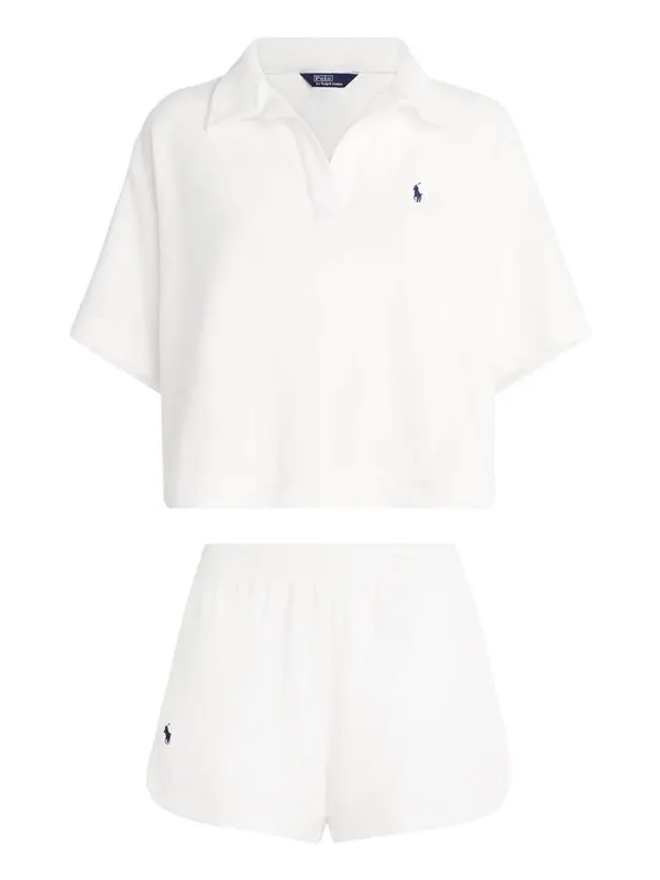 Polo Ralph Lauren Organic Cotton Terry Polo Shirt And Shorts Set - White
