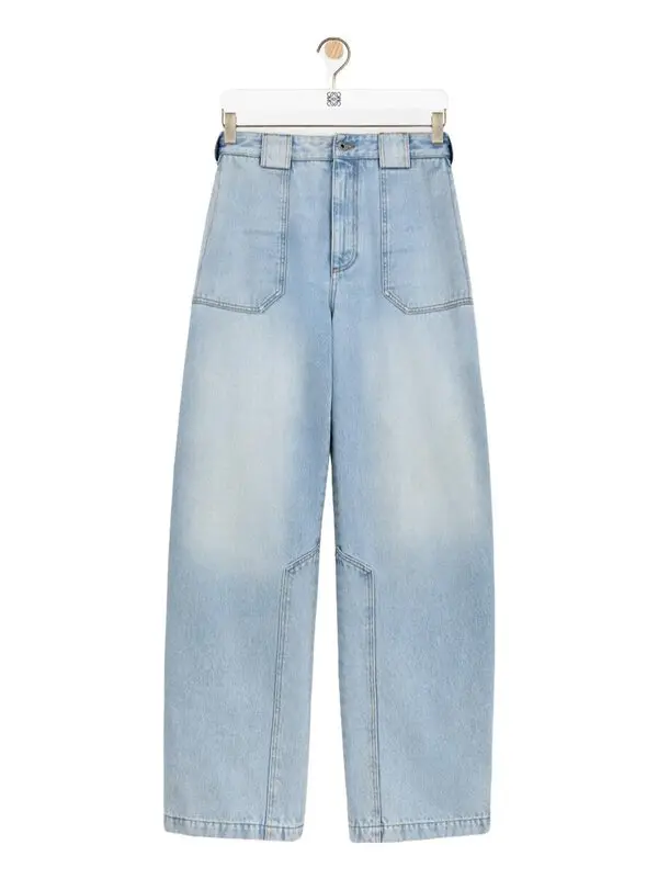 Loewe Belted Waist Loop Jeans - Washed Blue