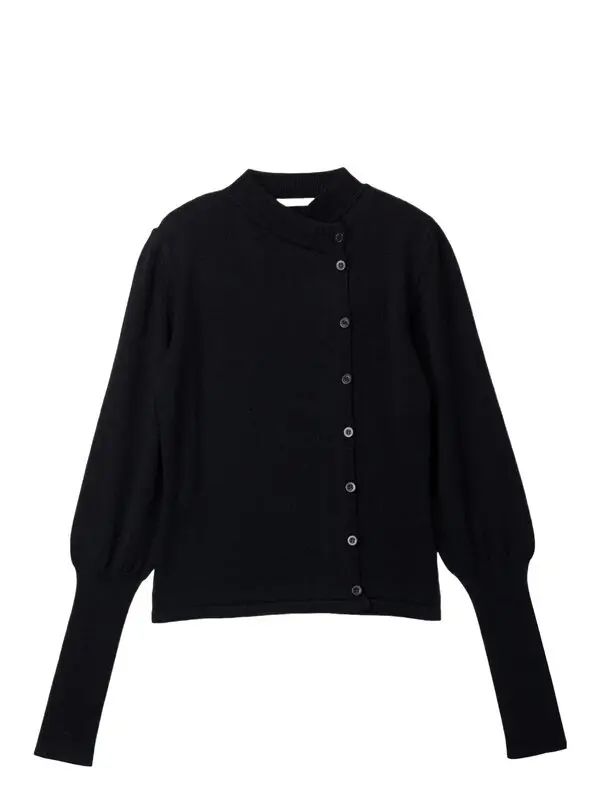 Paloma Wool Asymmetrical Buttoned Cardigan - Black
