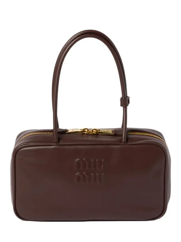 Miu Miu Embossed Zipped Handbag - Briarwood