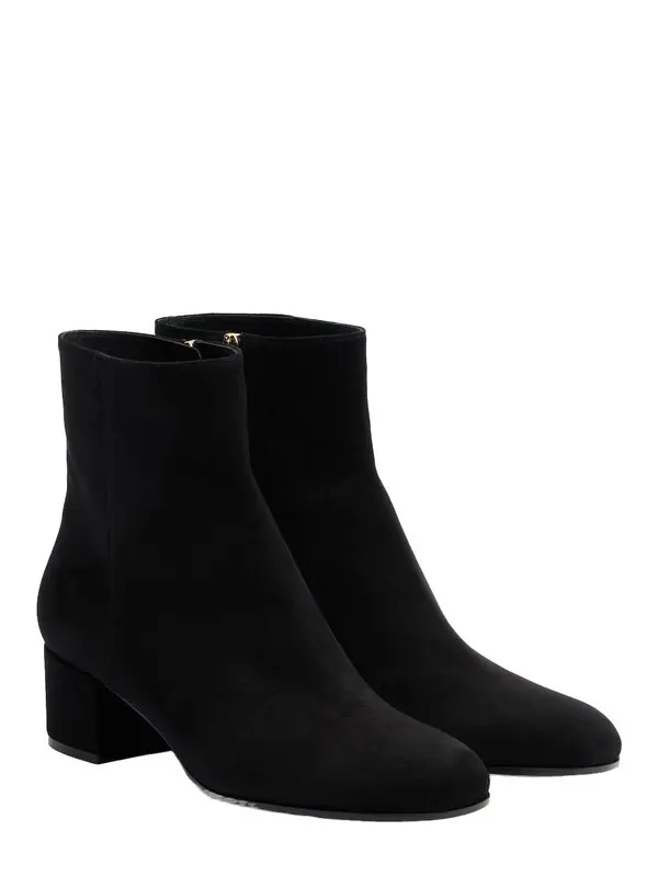 GIANVITO ROSSI Suede Ankle Boots - Black