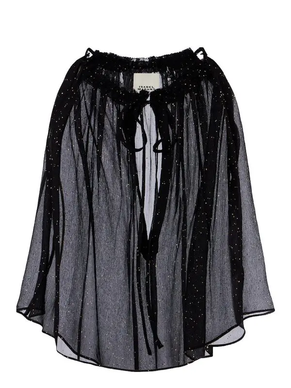 Isabel Marant Étoile Marilou Silk Georgette Top - Black