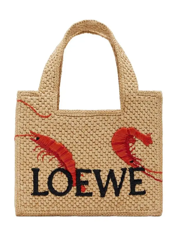 Loewe Raffia Top-handle Bag - Beige