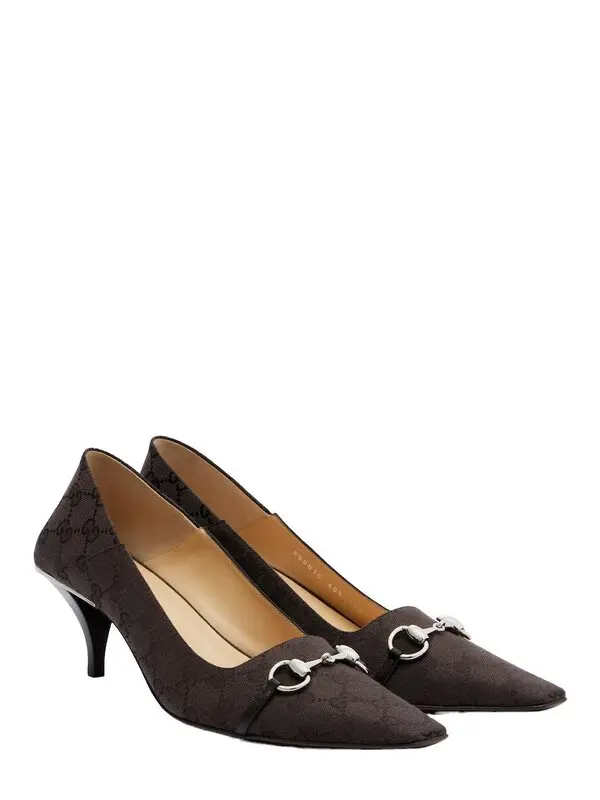 Gucci Vittoria Gg Canvas Pumps - Brown
