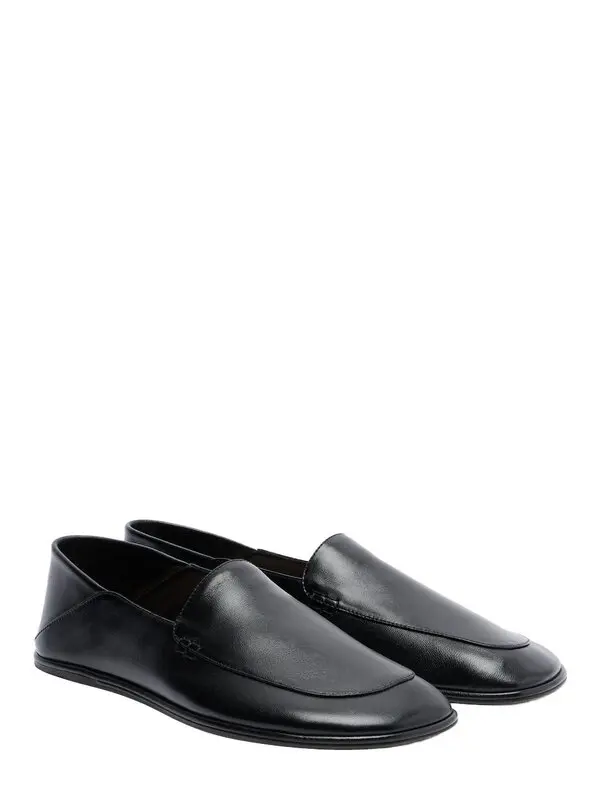 Calvin Klein Vela Leather Loafers - Black