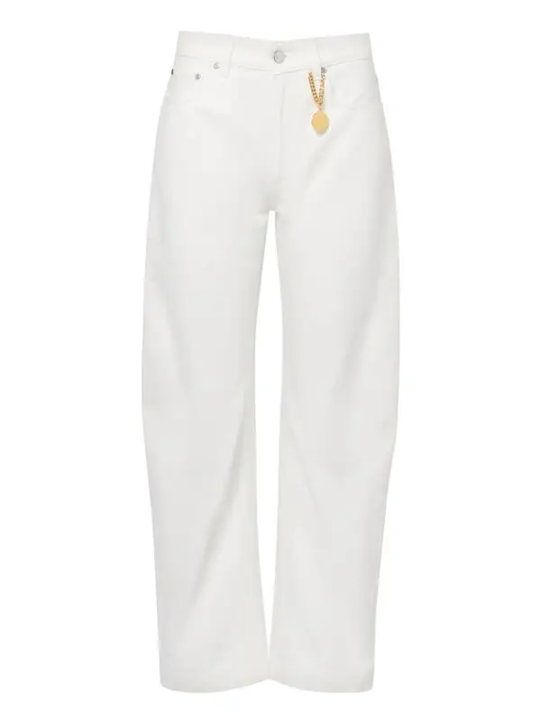 Stella McCartney Embellished Barrel-leg Jeans - White