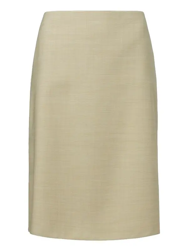 Calvin Klein Lunas Wool Midi Skirt - Beige
