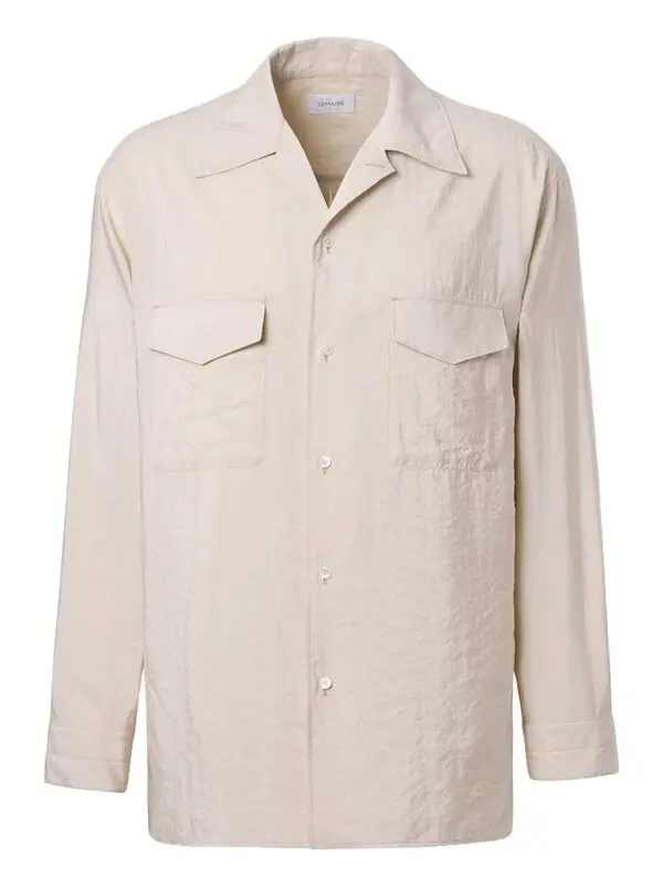 LEMAIRE Silk-blend Shirt - Beige
