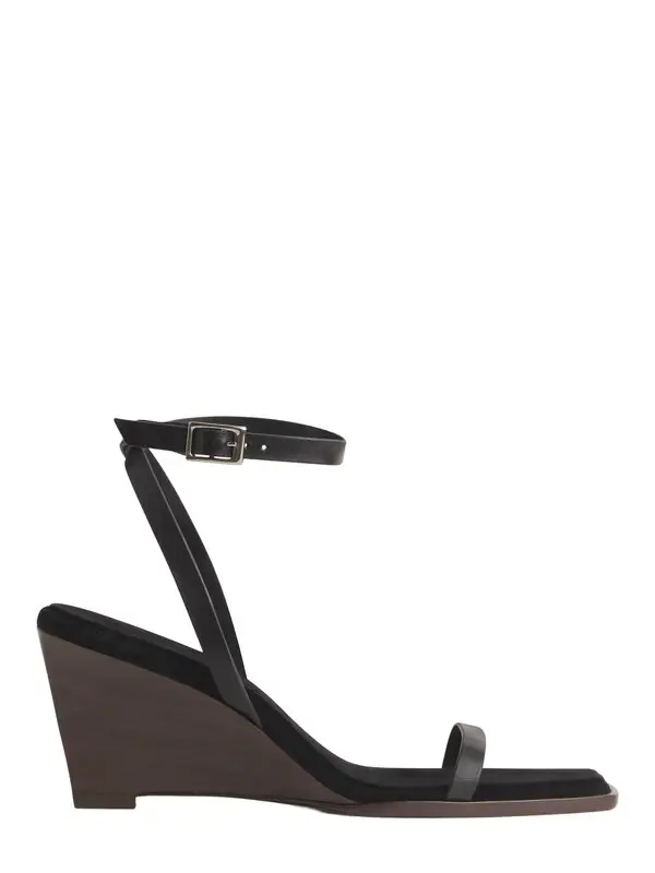 REFORMATION Lina Wedge Sandal - Black