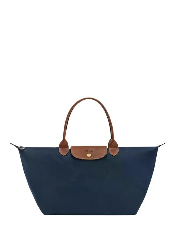 Longchamp Le Pliage Leather-trim Shoulder Bag - Blue