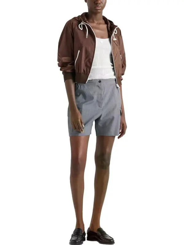 Prada Re-nylon Blouson Jacket - Brown