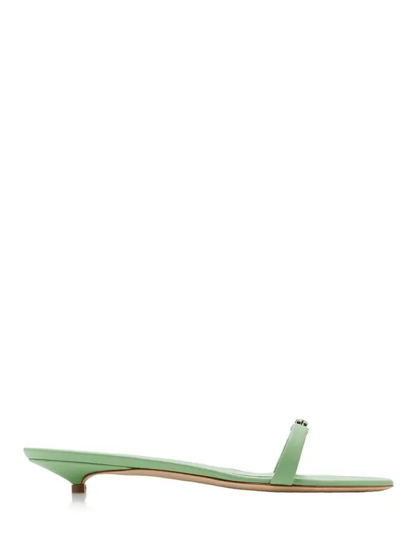 LUCASHEVA El Isla Kristine Leather Sandals - Green