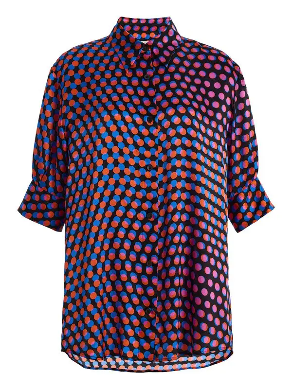 Dries Van Noten Polka Dot Silk Shirt - Multi