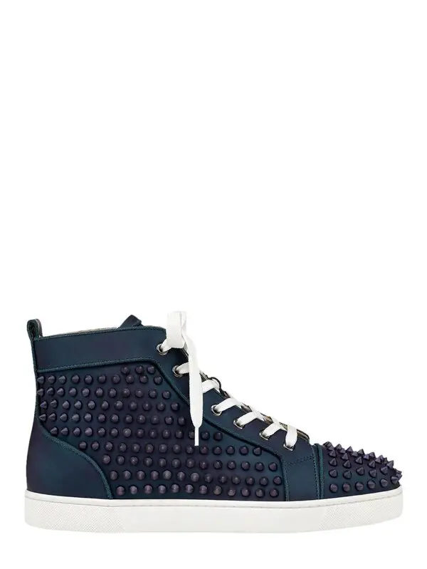 CHRISTIAN LOUBOUTIN Louis Flat Calf Spikes - Blue