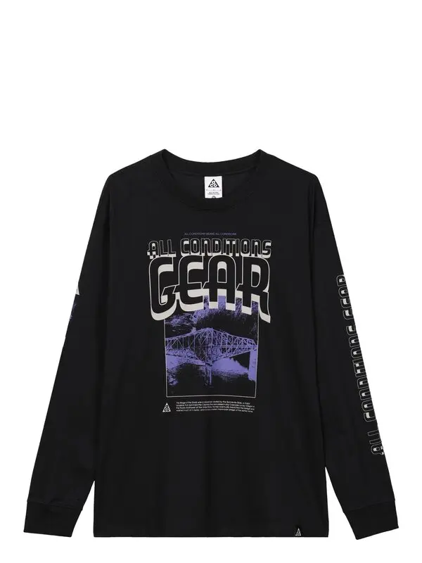 Nike Long Sleeve T-shirt Asia Sizing - Black