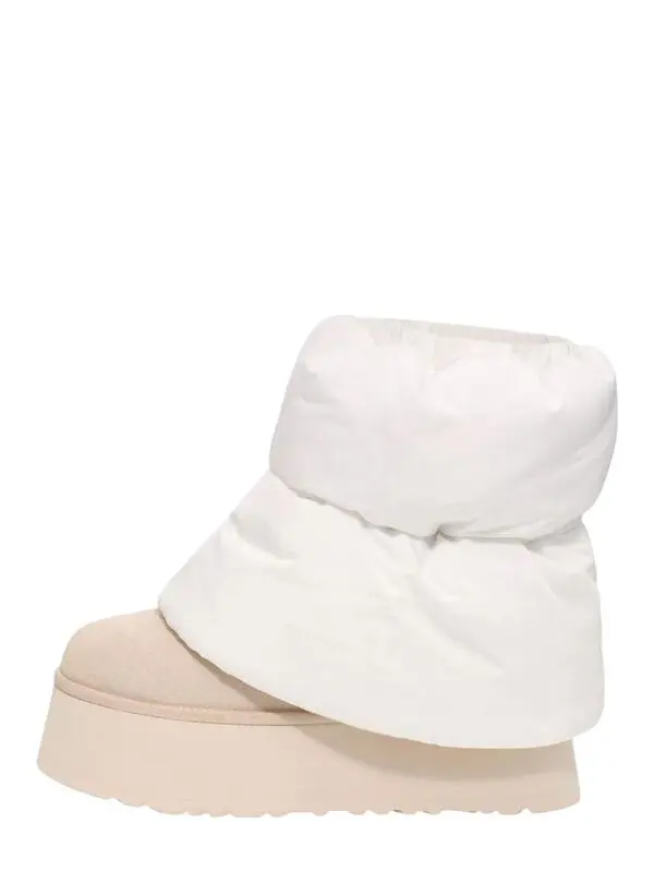 UGG Classic Mini Dipper Puffer Boots - White/ceramic