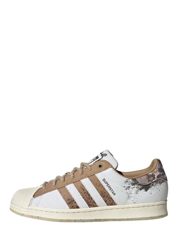 Adidas Originals Superstar Shoes - White/brown