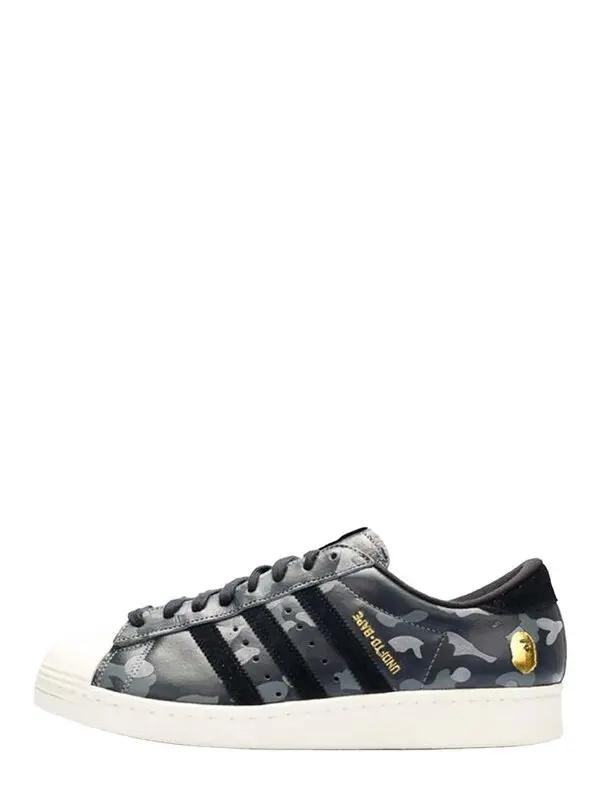 Adidas X A Bathing Ape X Undefeated Superstar 80s Camo - Black