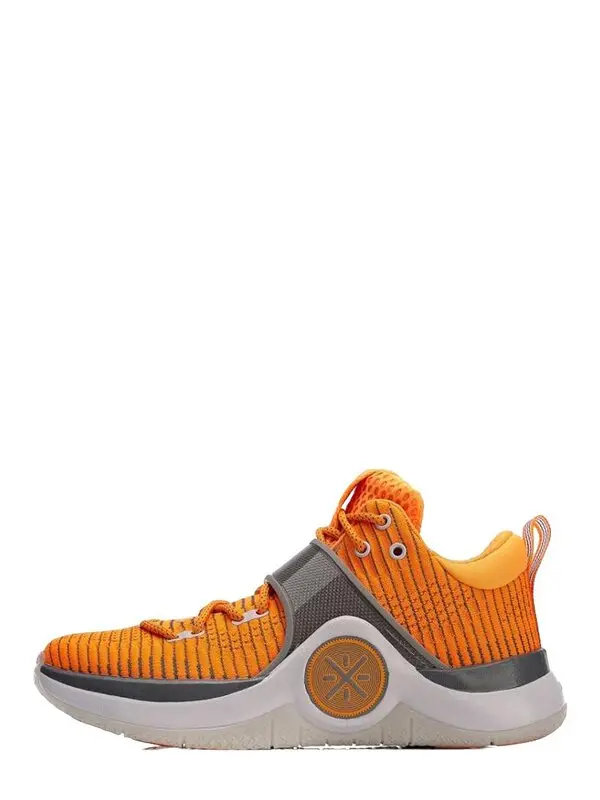 LI-NING Way Of Wade 6 Mid Top Athletic Sneakers - Orange/grey