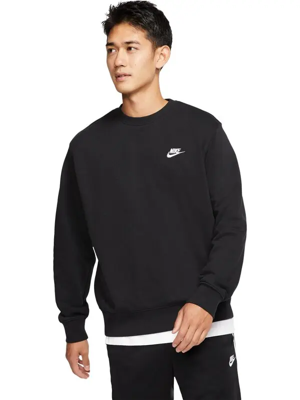 Nike Club Fleece Crewneck Sweatshirt - Black