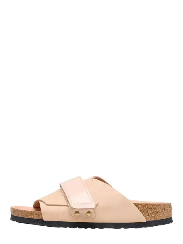 BIRKENSTOCK Kyoto Nubuck Leather Sandals - Beige