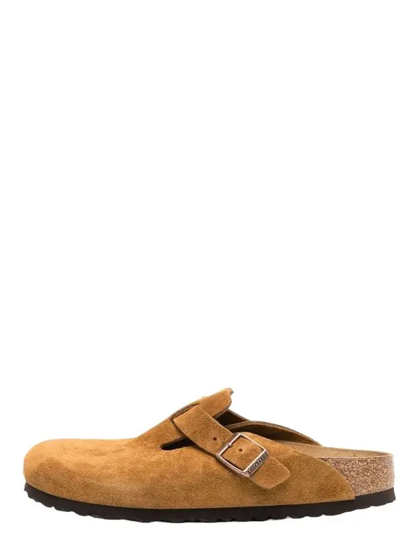 BIRKENSTOCK Boston Soft Footbed Suede Leather Sandals - Orange