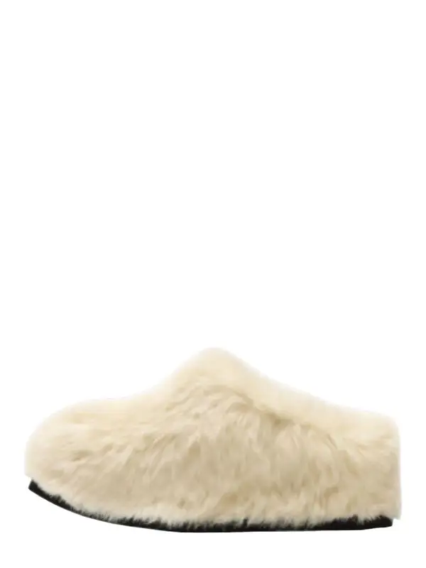 Onitsuka Tiger Shearling Clogs - Cream/cream
