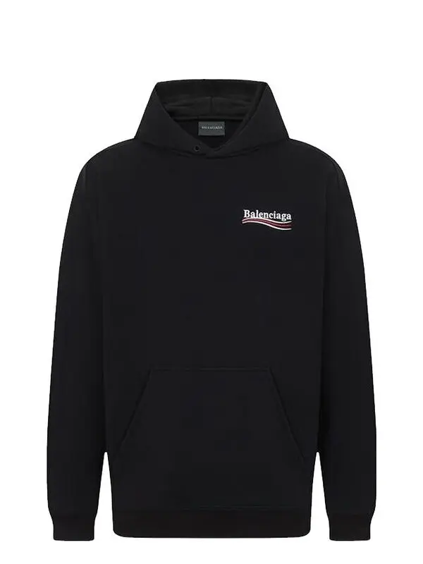 Balenciaga Political Campaign Hoodie - Black