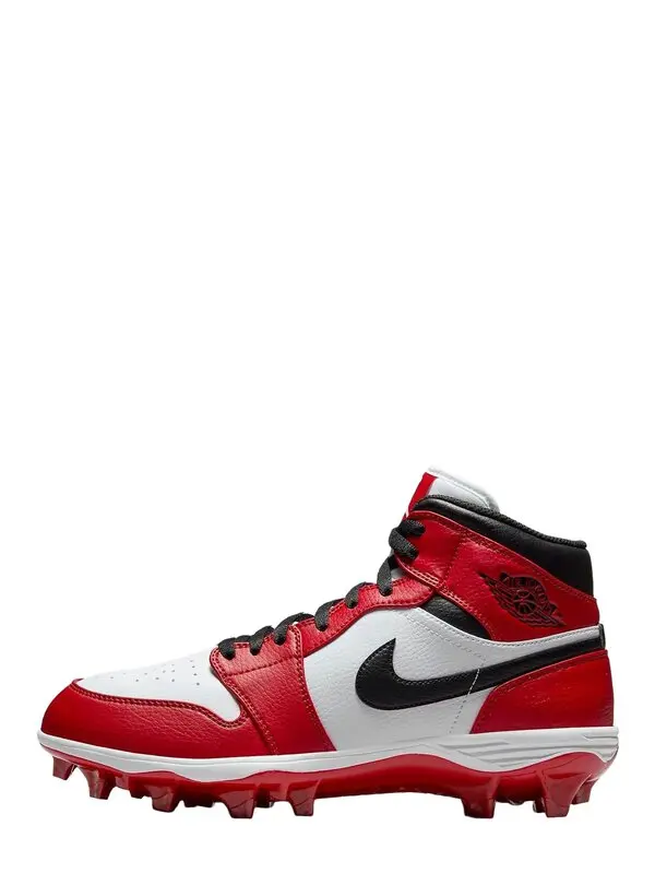JORDAN 1 Mid Td Cleats - White/black/university Red