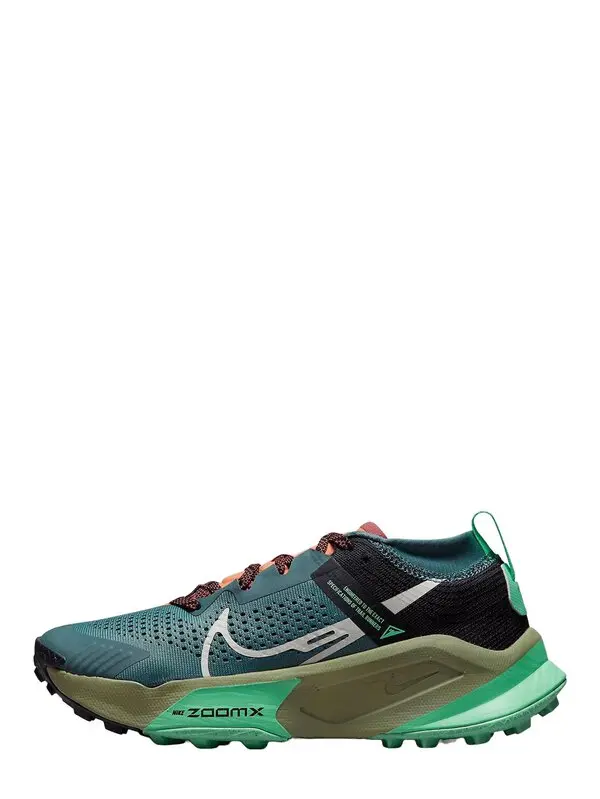 Nike Zoomx Zegama Trail Running Shoe - Black/green
