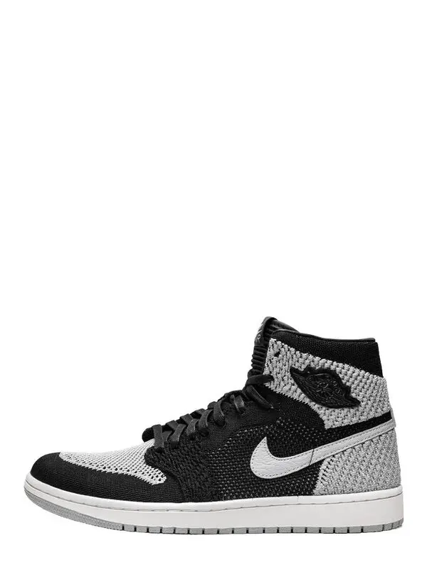 JORDAN 1 Retro High Og Flyknit Sneakers - Black/cool Grey