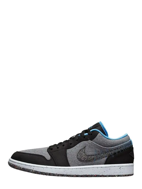 JORDAN 1 Low 'crater Black' Sneakers - Grey/blue/black