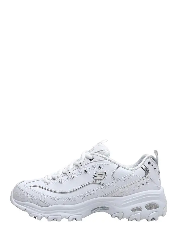 Sketchers D'lites Sneakers - White/silver